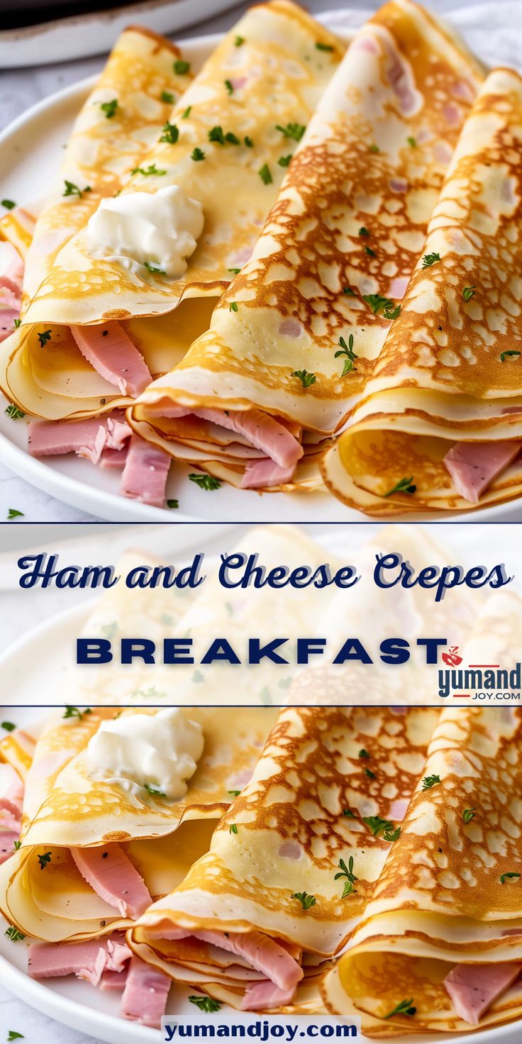 Home » Recipes » Appetizers » Ham and Cheese Crepes Recipe