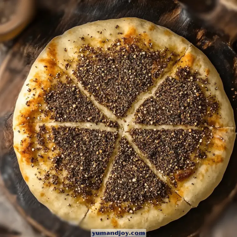 Home » Recipes » Bread » Zaatar Bread (Manakish) Recipe
