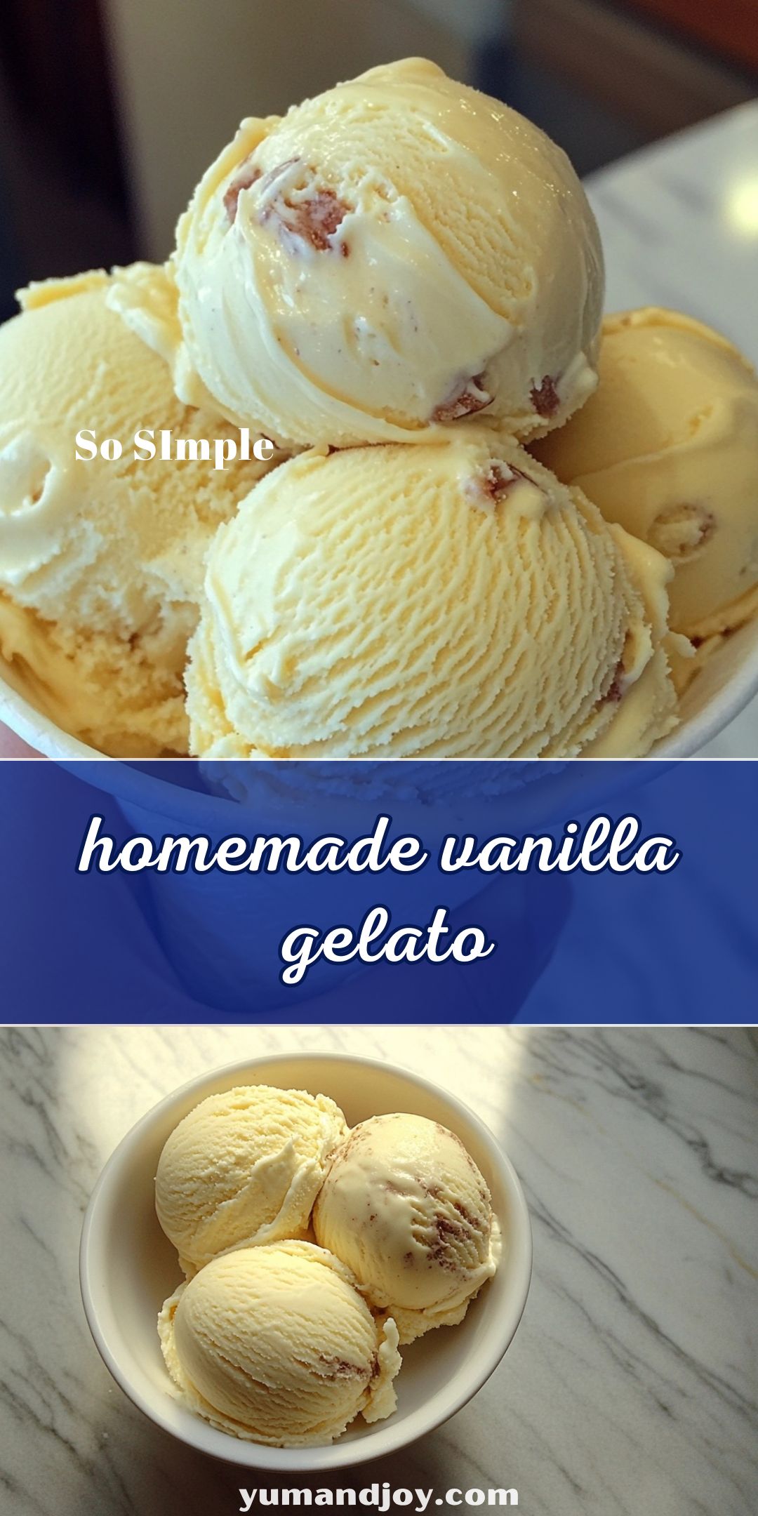 Home » Recipes » Desserts » Easy Gelato (No-Churn Vanilla Gelato)